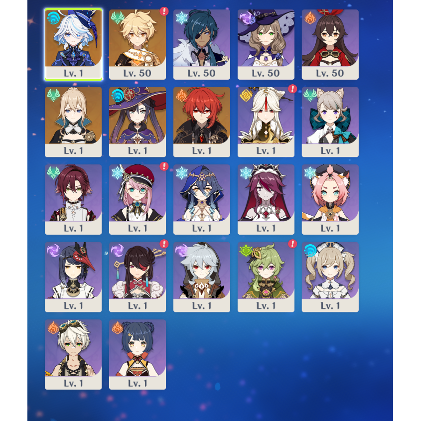 [NA][INSTANT] Genshin Impact C5 Furina Diluc+Wolf Mona Jean AR48 AMERI ...